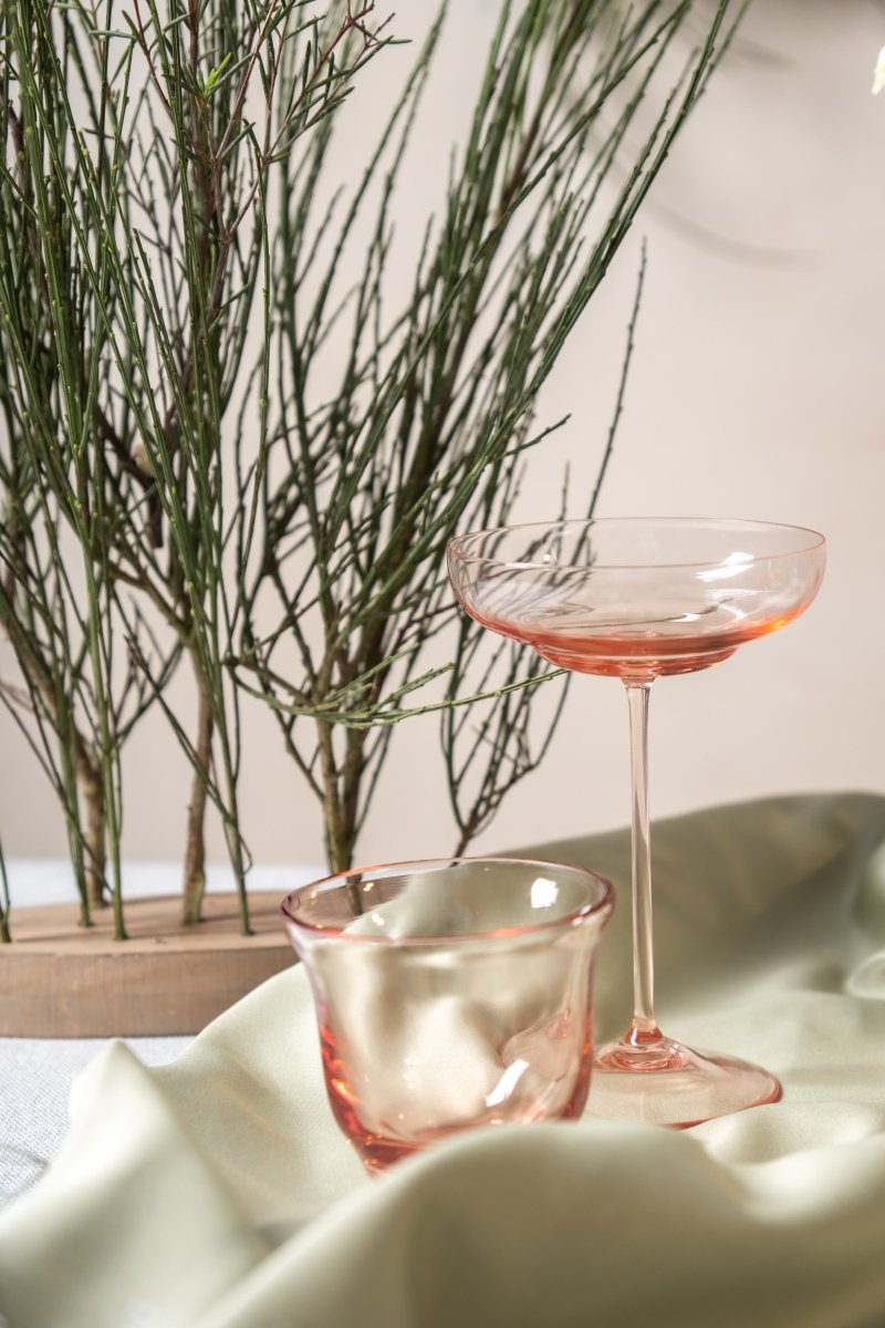 SHADOWS Coupe Glass in Suede Pink (Set of 2) | KLIMCHI