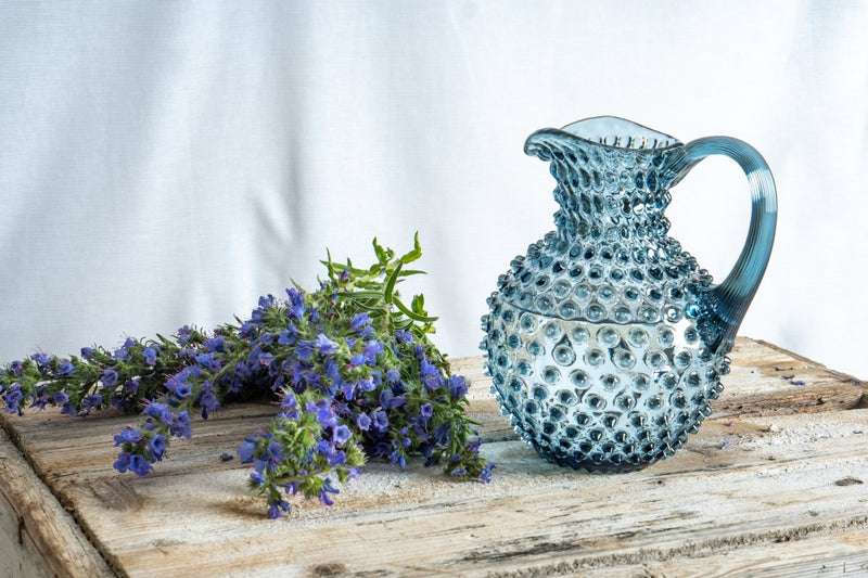 Misty Blue Hobnail Jug | KLIMCHI