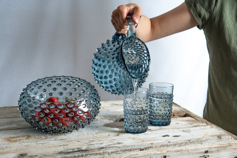 Misty Blue Hobnail Jug | KLIMCHI