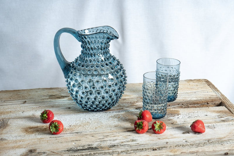 Misty Blue Hobnail Jug | KLIMCHI