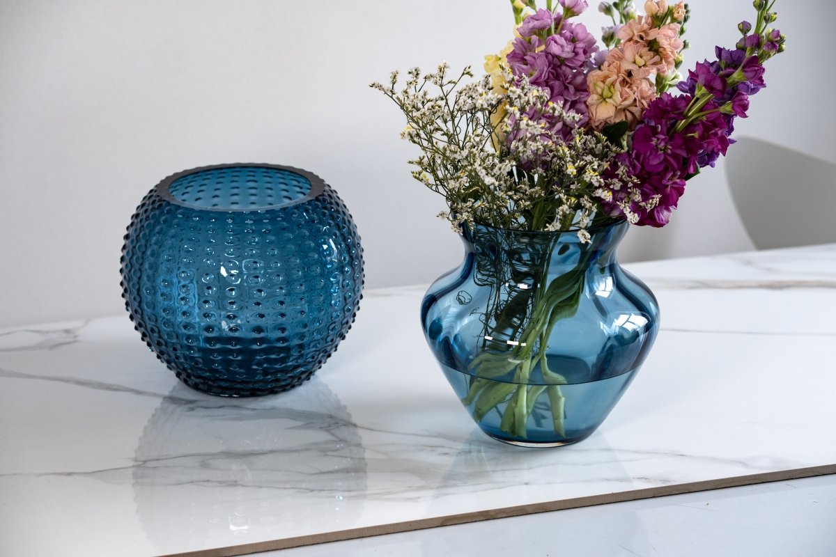 Underlay Blue Smoke Hobnail Vase Large | KLIMCHI