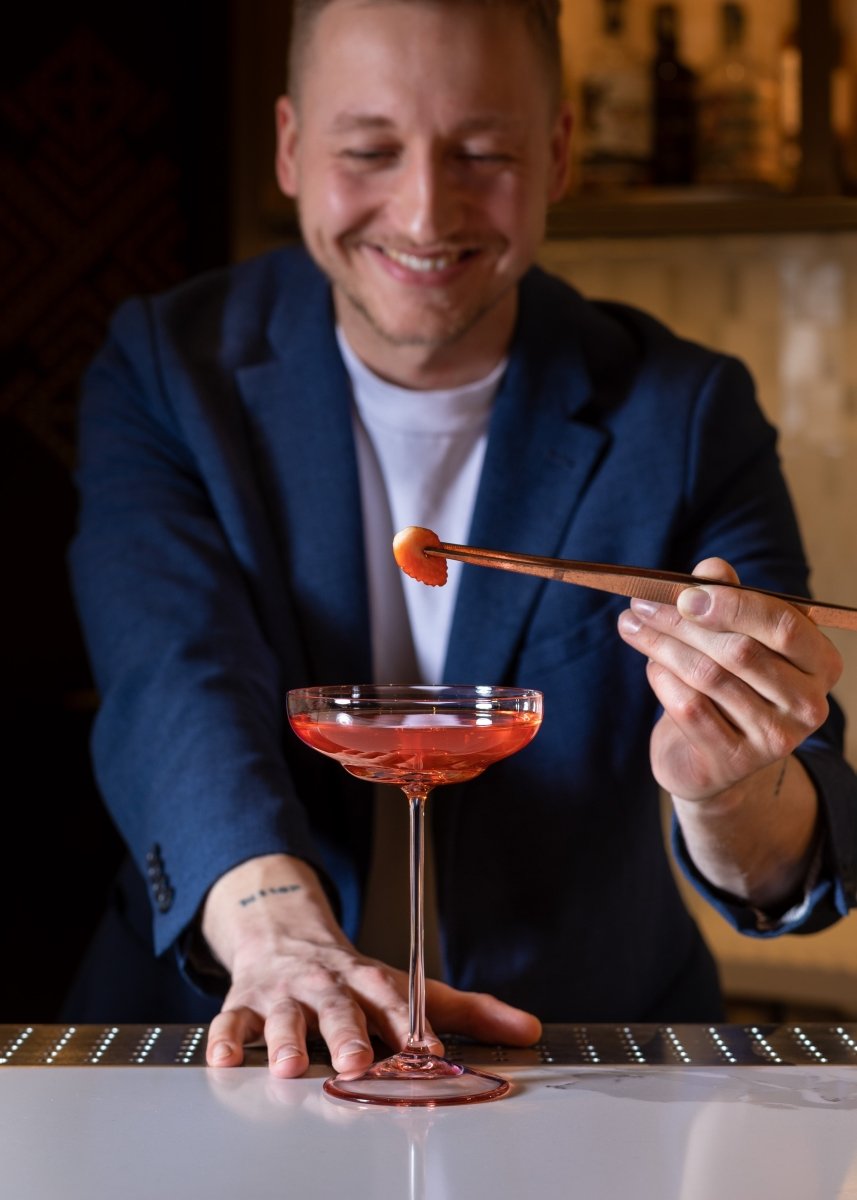 SHADOWS Coupe Glass in Suede Pink (Set of 2) | KLIMCHI